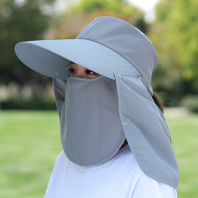 LinYooLi Sunscreen Mask Hat Female Summer Version Of The Sun Hat Cover ...