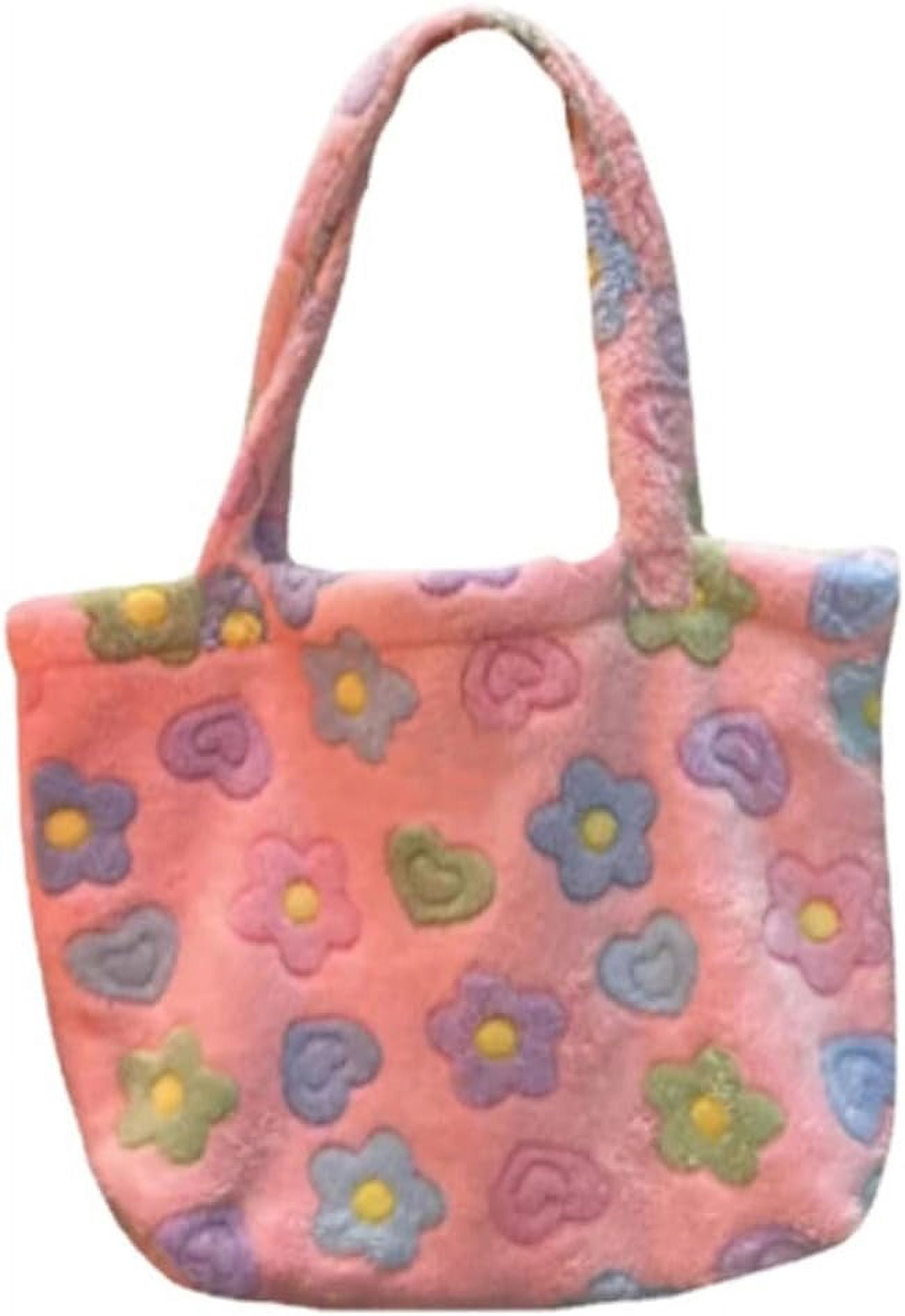 LinYooLi Tote Bag Aesthetic Accessories Fluffy Tote Bag Fuzzy Purse Y2k ...