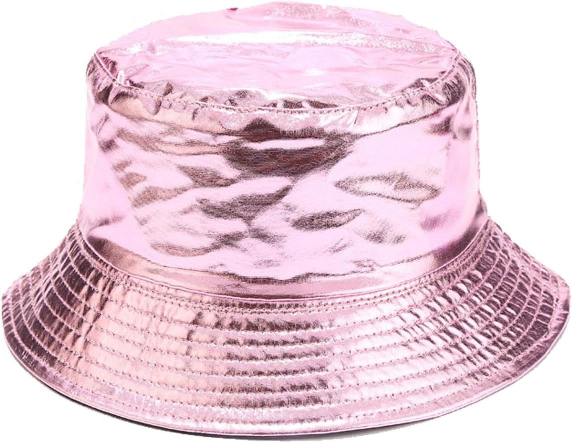 LinYooLi Trendy Waterproof Fisherman Hats Metallic Bucket Hat for Women ...