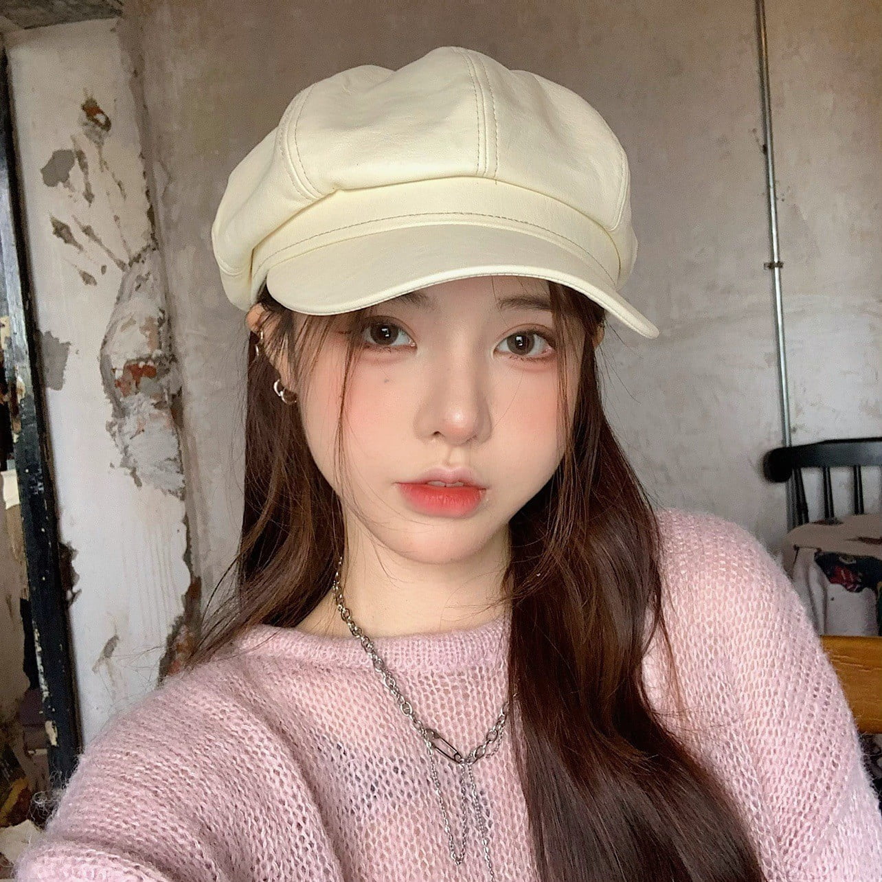 LinYooLi Version Of PU Leather Berets Hats - Walmart.com