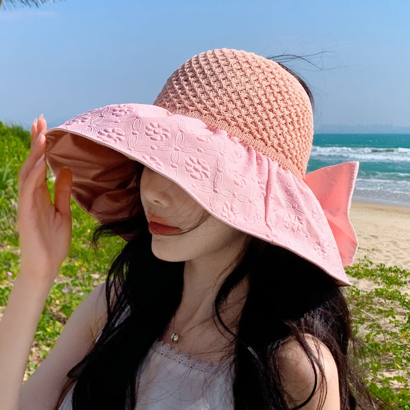 LinYooLi Vinyl Sunscreen Hats Bow Switching Fashion Outdoor Fisherman Sun Hat Casual Models Out ...