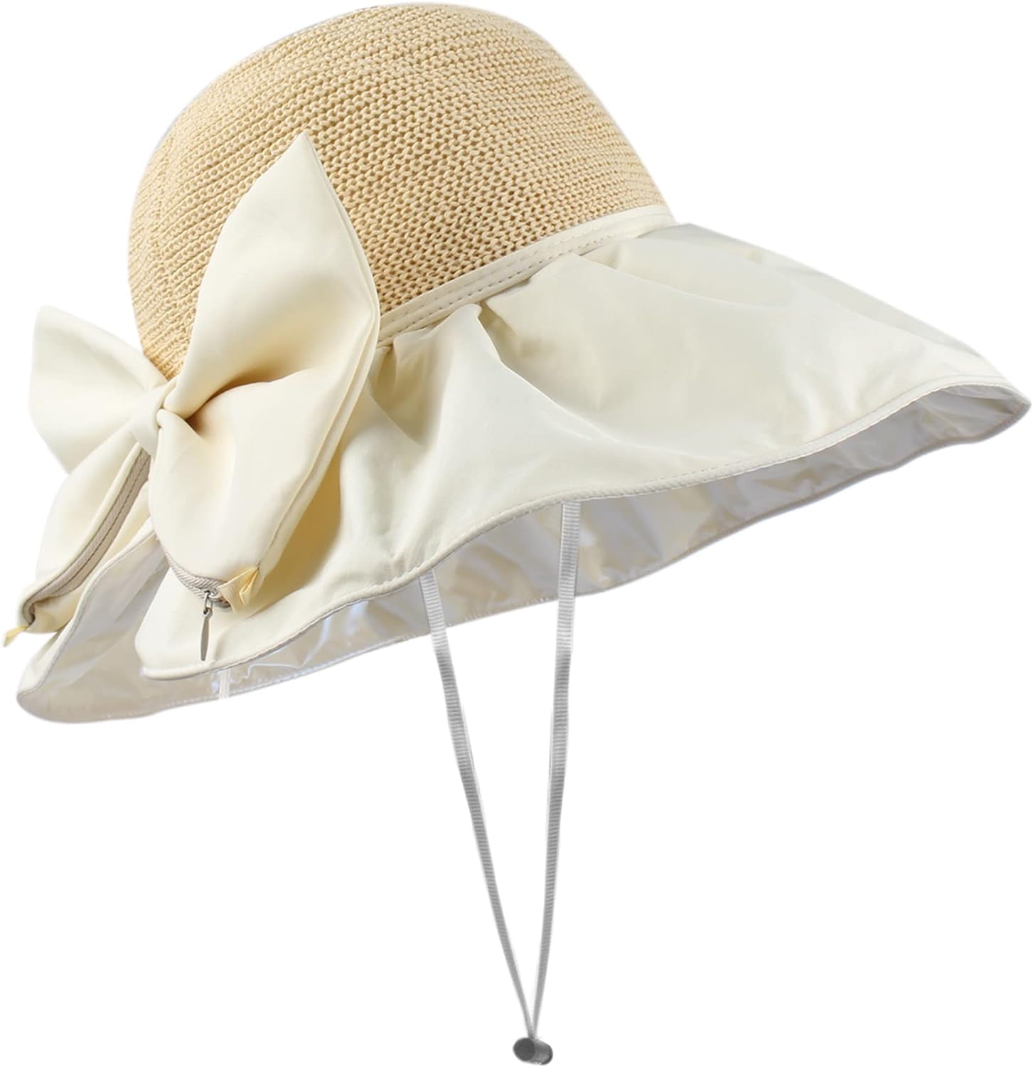 LinYooLi Wide Brim Sun UV Protection Acrylic Fibres Woven Sunhat Ribbon ...