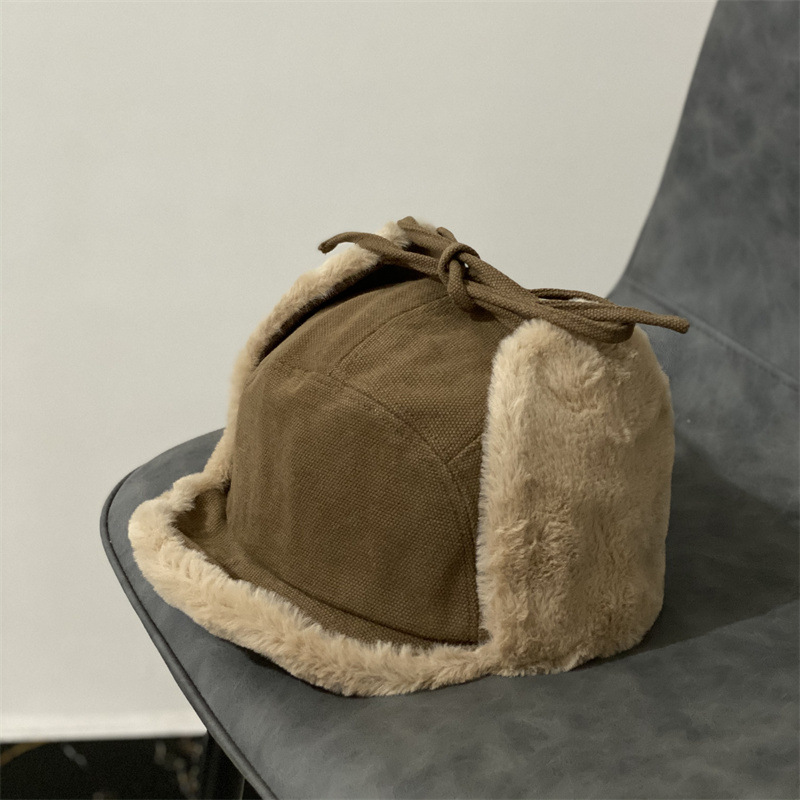 LinYooLi Winter Hat Female Plus Velvet Barriers And Thunderbolt Hats ...