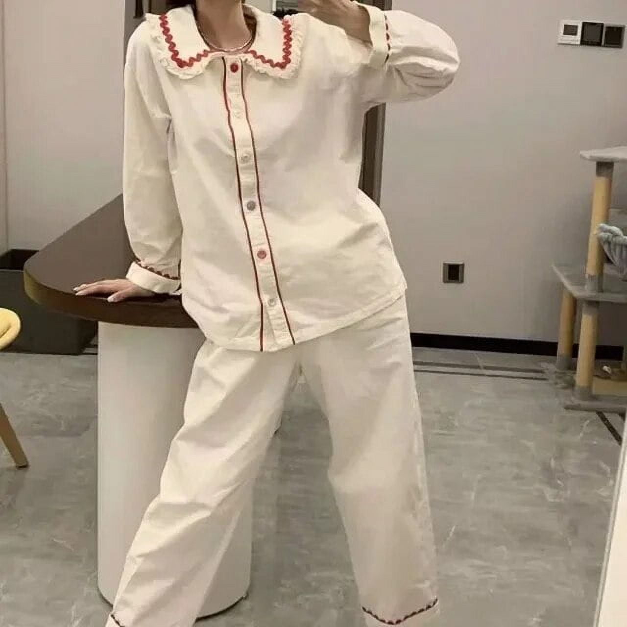 Linyooli Women Autumn Sleeve Piiama Suit Sleepwear For Fashion Long