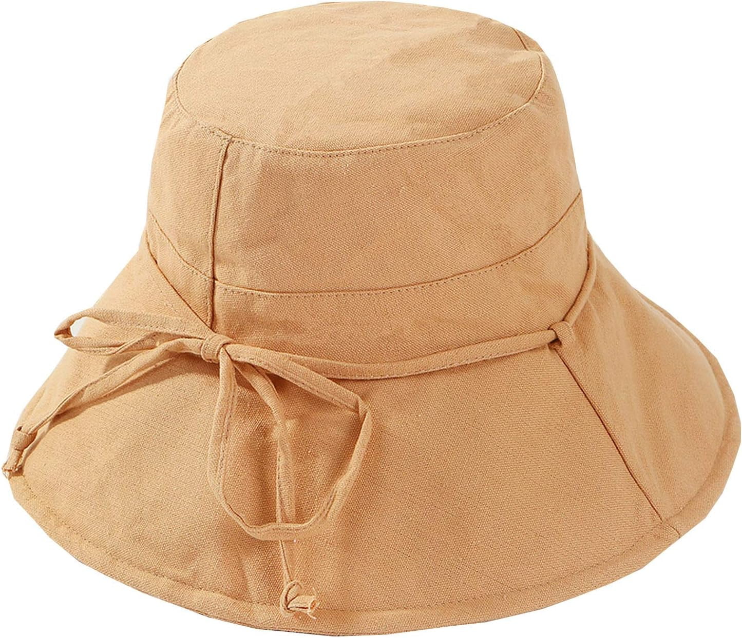 LinYooLi Women Bucket Hat Bow Band Wide Brim UV Sun Protection Beach Hat w/Chin Strap - Walmart.com