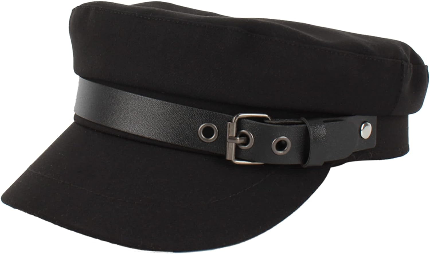 LinYooLi Women Buckle Twill Cotton Blend Newsboy Cap Visor Flat Top ...