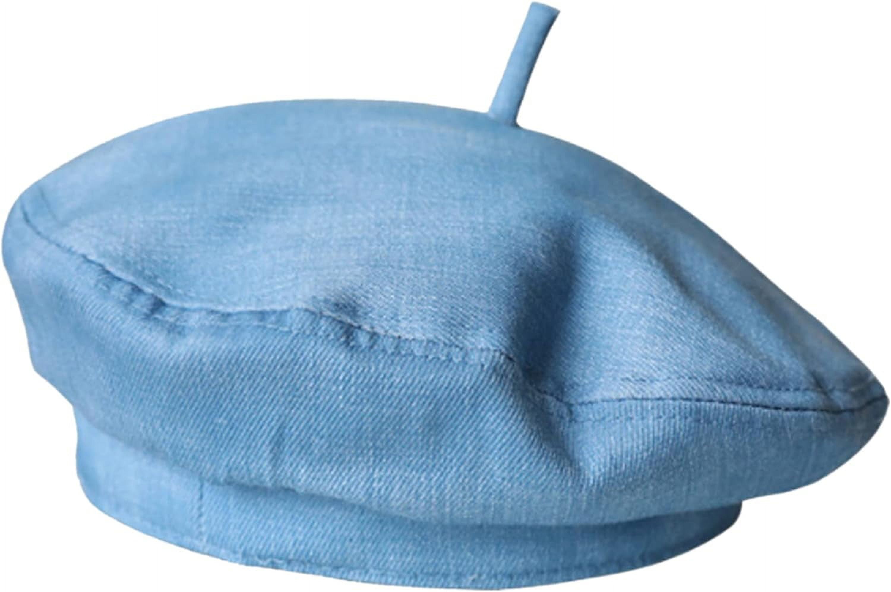 LinYooLi Women Denim Cotton Beret Hat British Style Adjustable Strap ...
