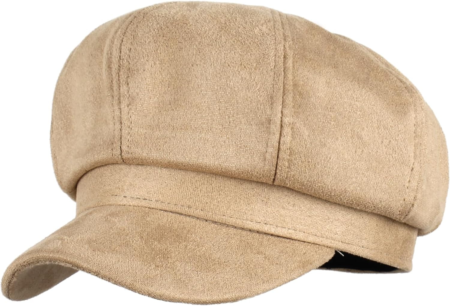 LinYooLi Women Faux Suede Newsboy Cap Cabbie Paperboy Painter Visor Hat ...