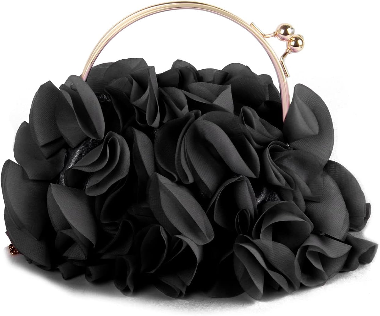 LinYooLi Women Floral Clutch Purses Satin Flower Evening Bag Party Prom ...