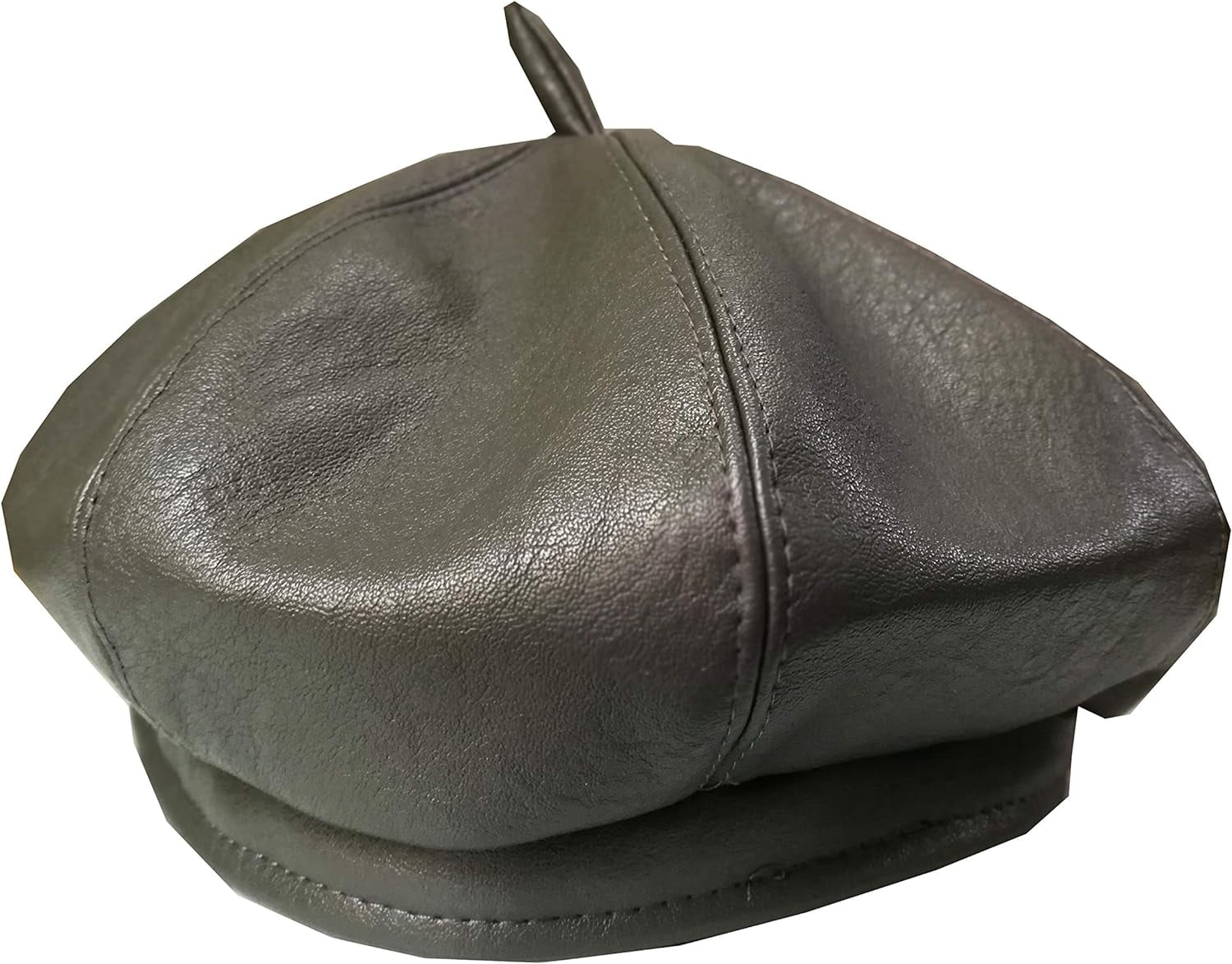 LinYooLi Women French PU Leather Beret Newsboy Artist Cap Cabbie Beanie ...