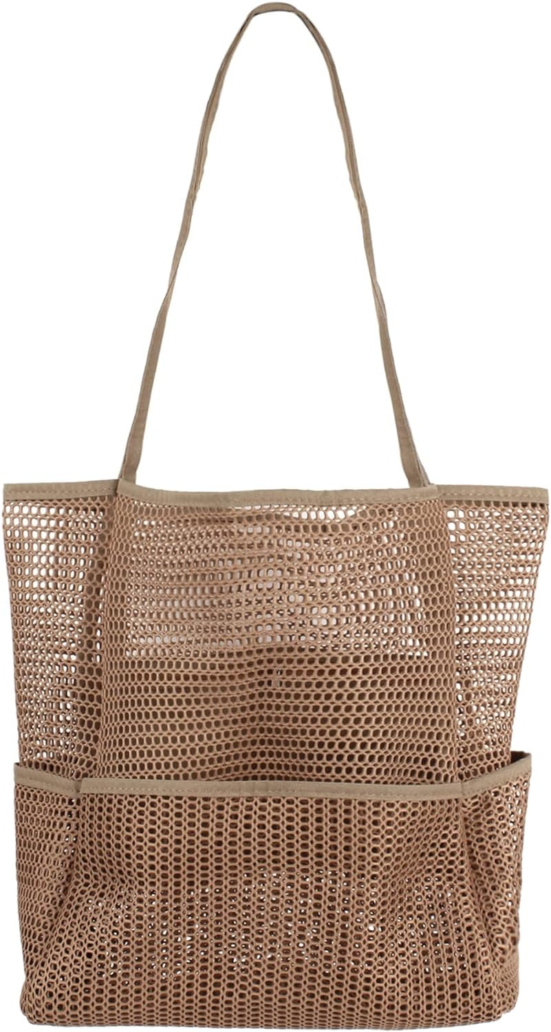 LinYooLi Women Large Hollow out Fishnet Mesh Beach Tote Pool Shoulder ...