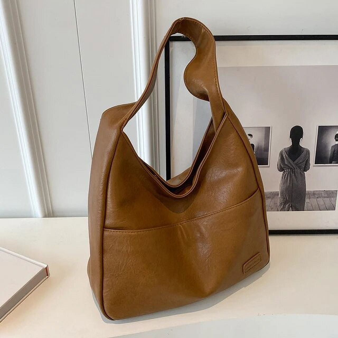 LinYooLi Women Leather Shoulder Bag Big Capacity Handbag Purse ...