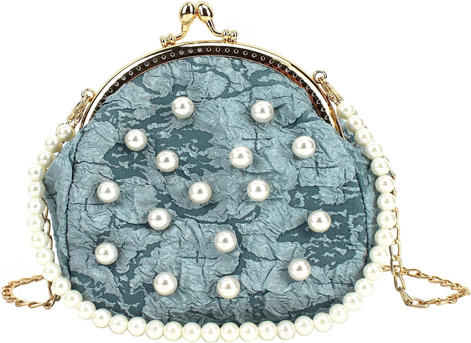 LinYooLi Women Mini False Pearls Chain Strap Cross-body Shoulder Bag ...