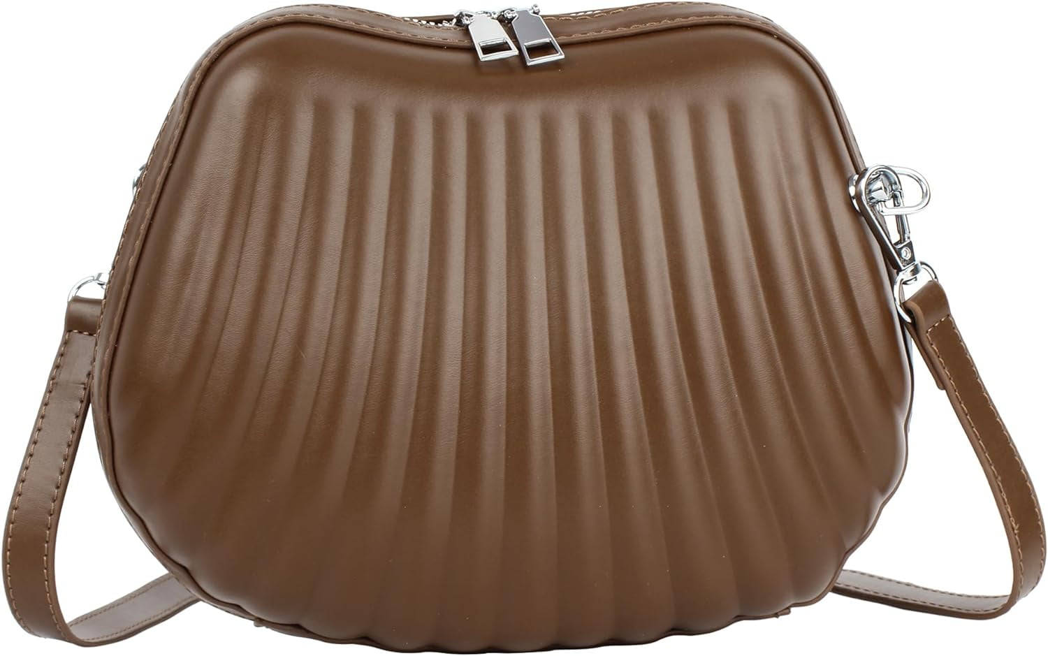 LinYooLi Women Mini Seashell Cross-body Bag Long PU Strap Shoulder Bag ...