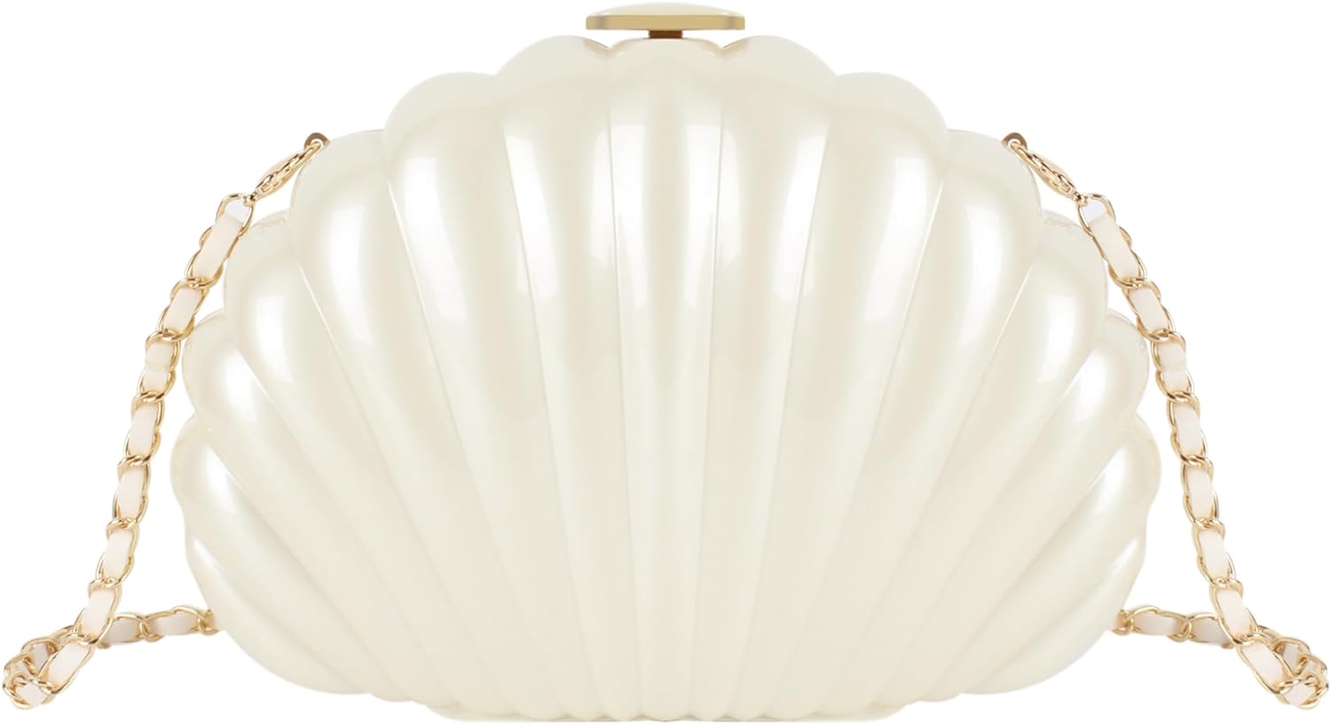 LinYooLi Women Mini Seashell Evening Clutch Handbag Chain Strap Cross ...