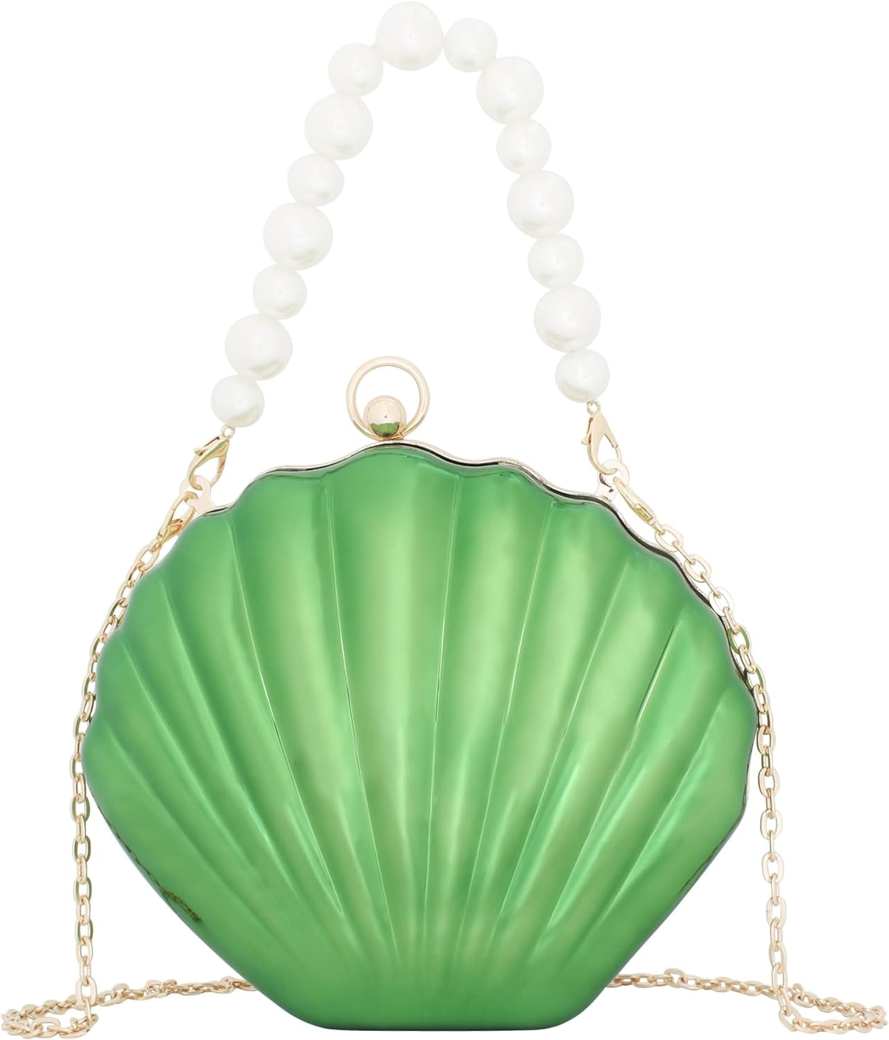 LinYooLi Women Mini Seashell Evening Clutch Top-Handle Bag Cross-body ...