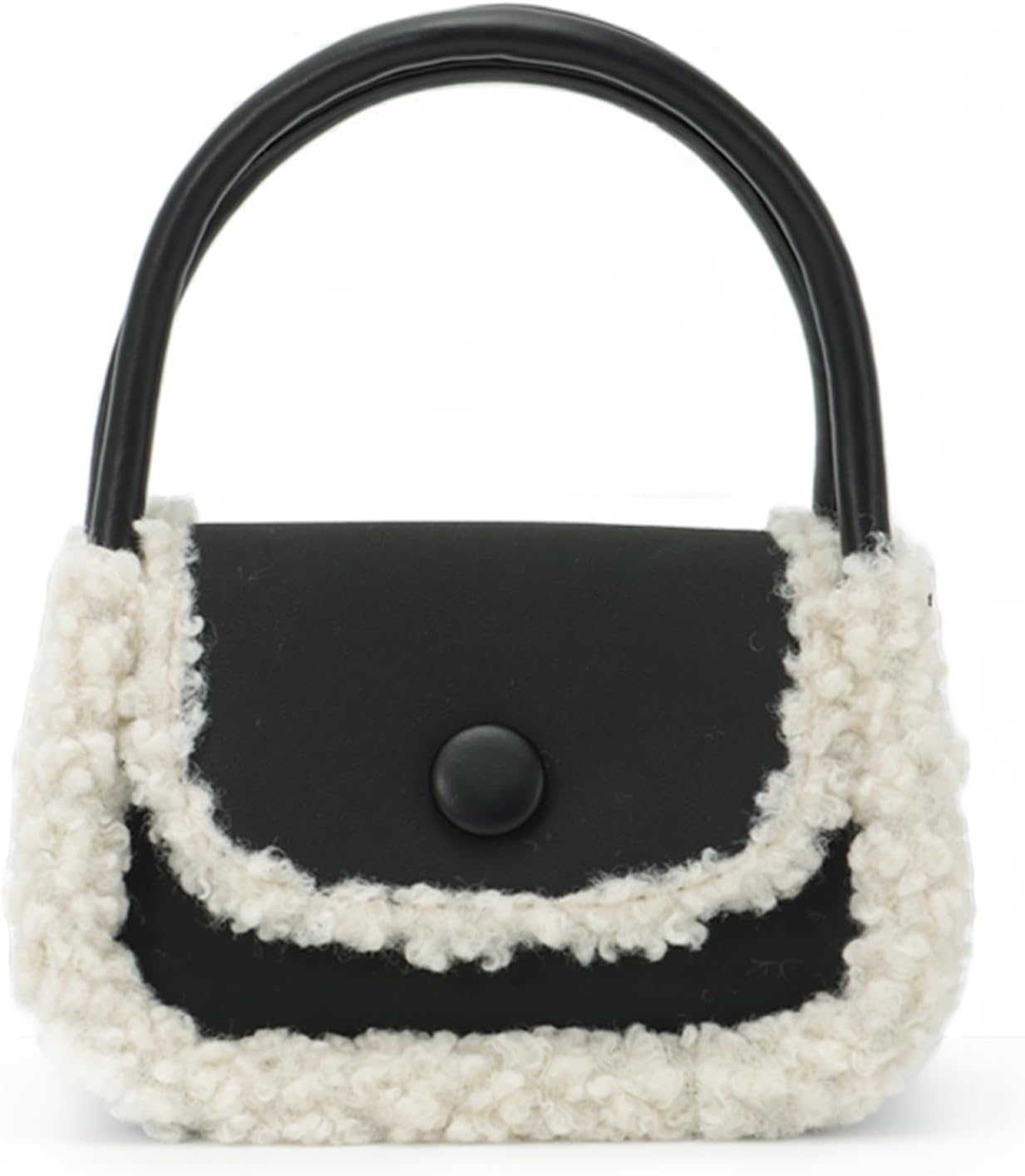 LinYooLi Women Plush purse Soft Winter Fluffy Fuzzy Plush Top Handle ...