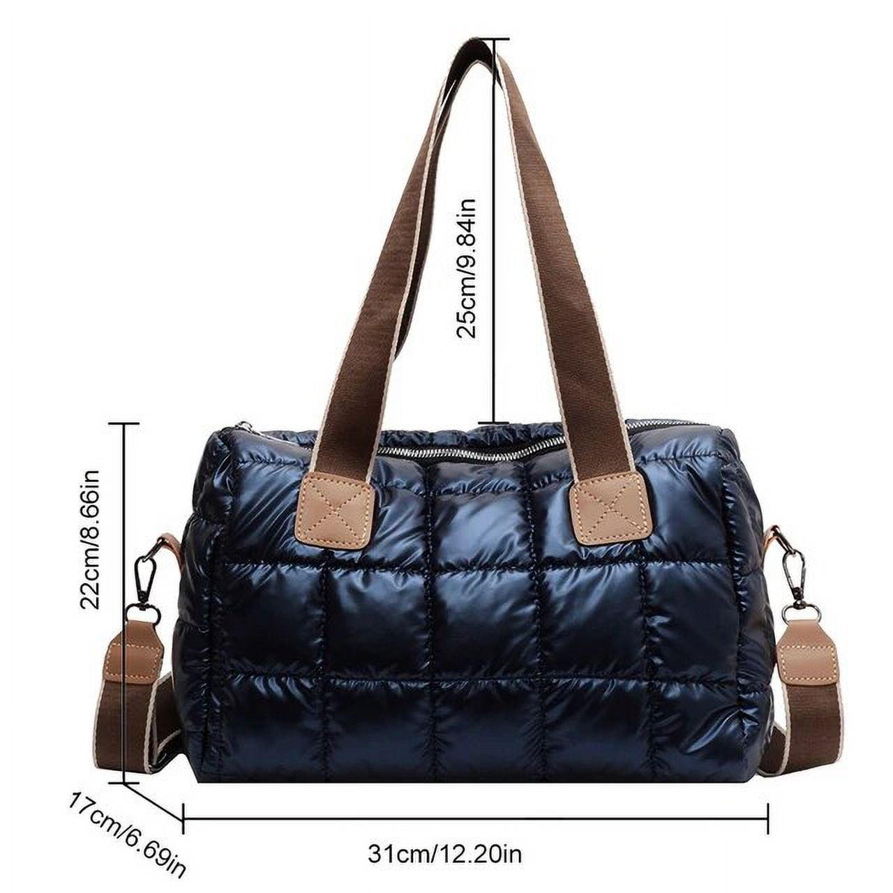 LinYooLi Women Quilted Shoulder Bag Bubble Pleatd Puffer Hand Bag Large ...