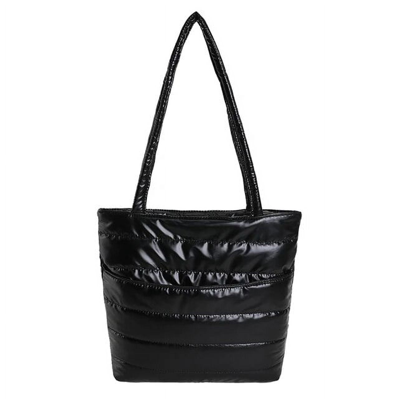 LinYooLi Women Quilted Shoulder Bag Puffer Large Capacity Top Handbag ...