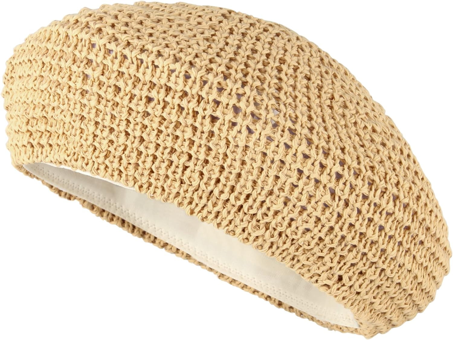 LinYooLi Women Summer Straw Woven Sunhat Classic Beret Artist Painter ...