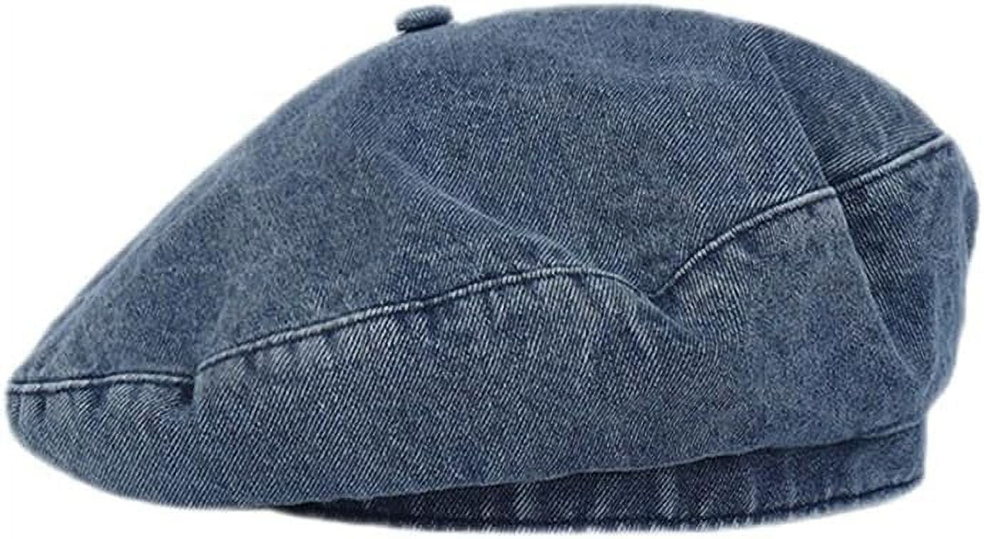 LinYooLi Women Washed Denim Beret Hat Classical French Artist Beret Cap ...