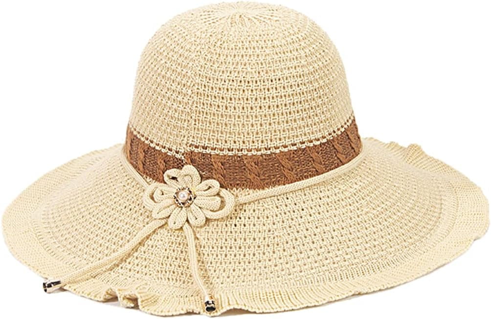 LinYooLi Women Winter Bucket Hat Fashion Knitted Sun Hat Warm Crochet ...