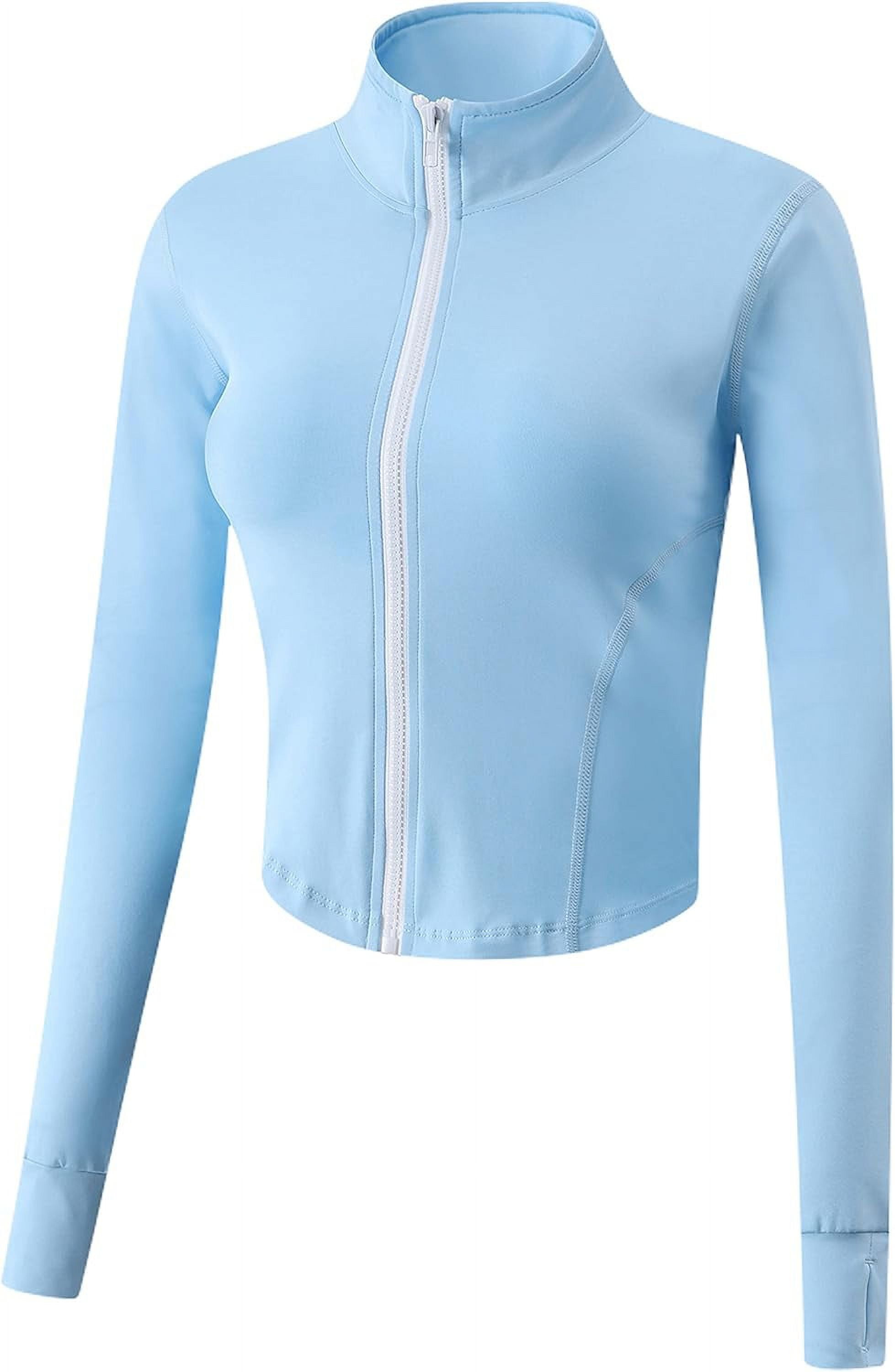 LinYooLi Women's Athletic Full Zip Lightweight Workout Jacket with ...
