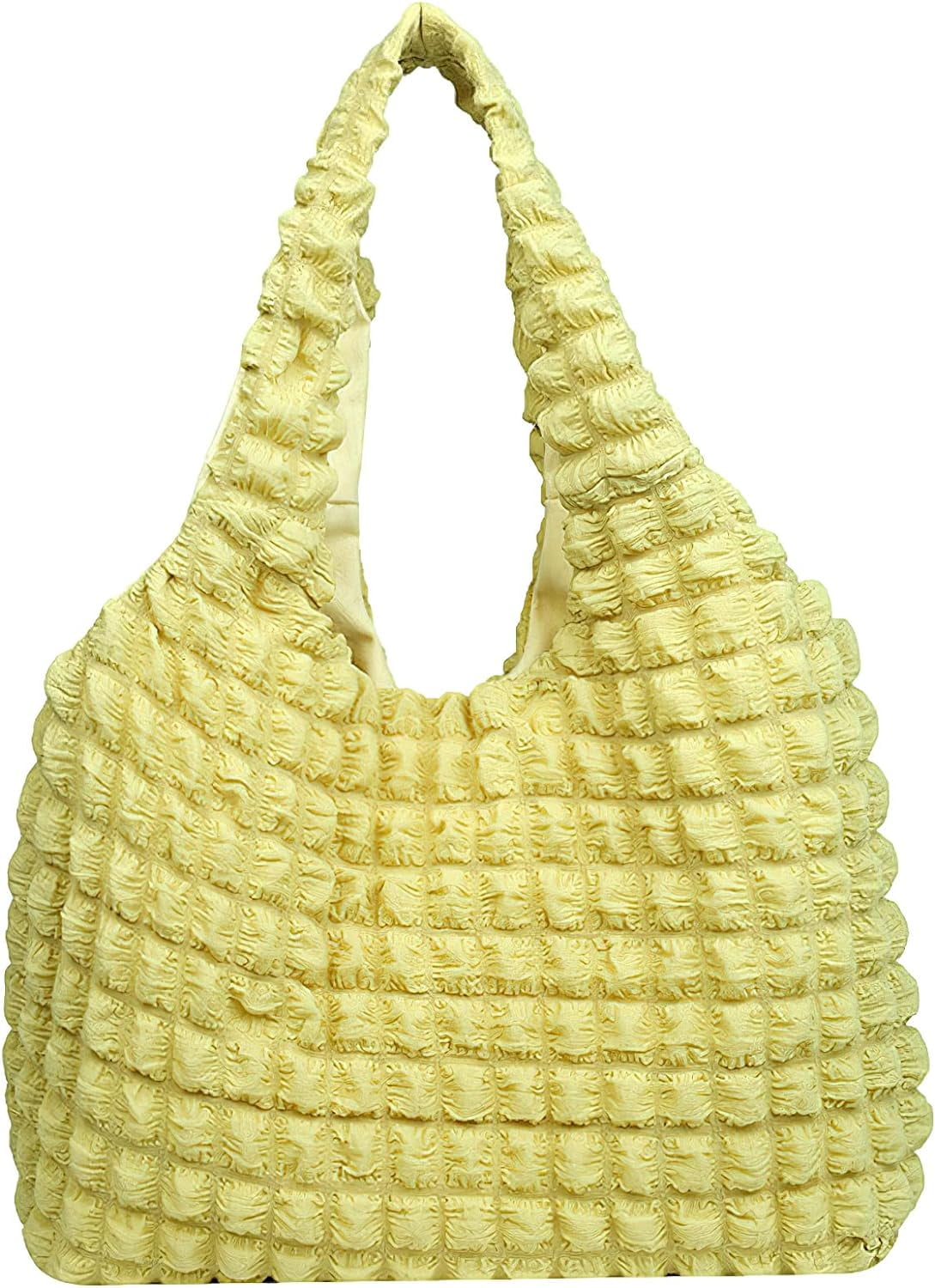 LinYooLi Women's Puffer Tote Bag Boho Handbag Padded Shoulder Bag with ...