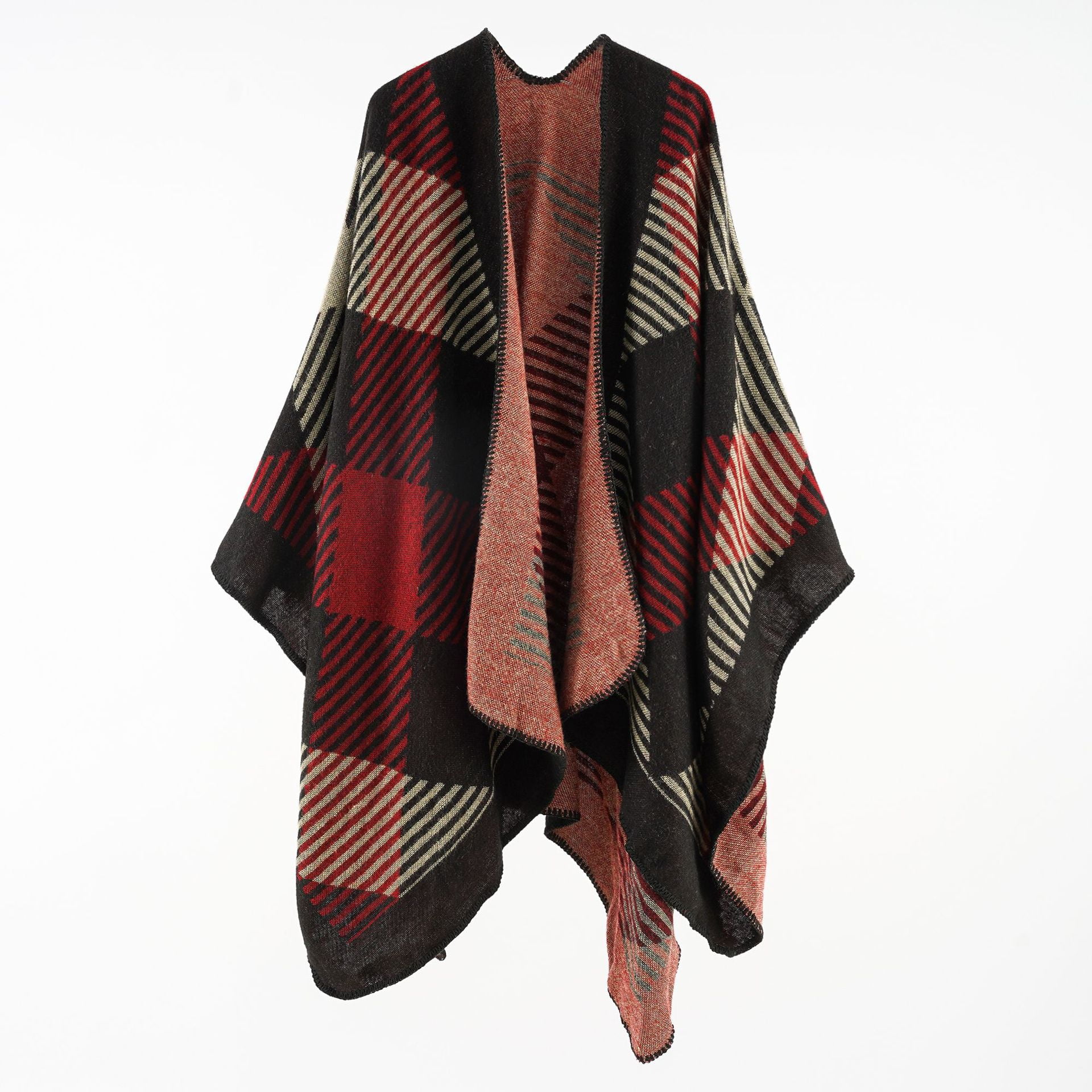 LinYooLi Women's Striped Imitation Cashmere Thermal Insulation ...