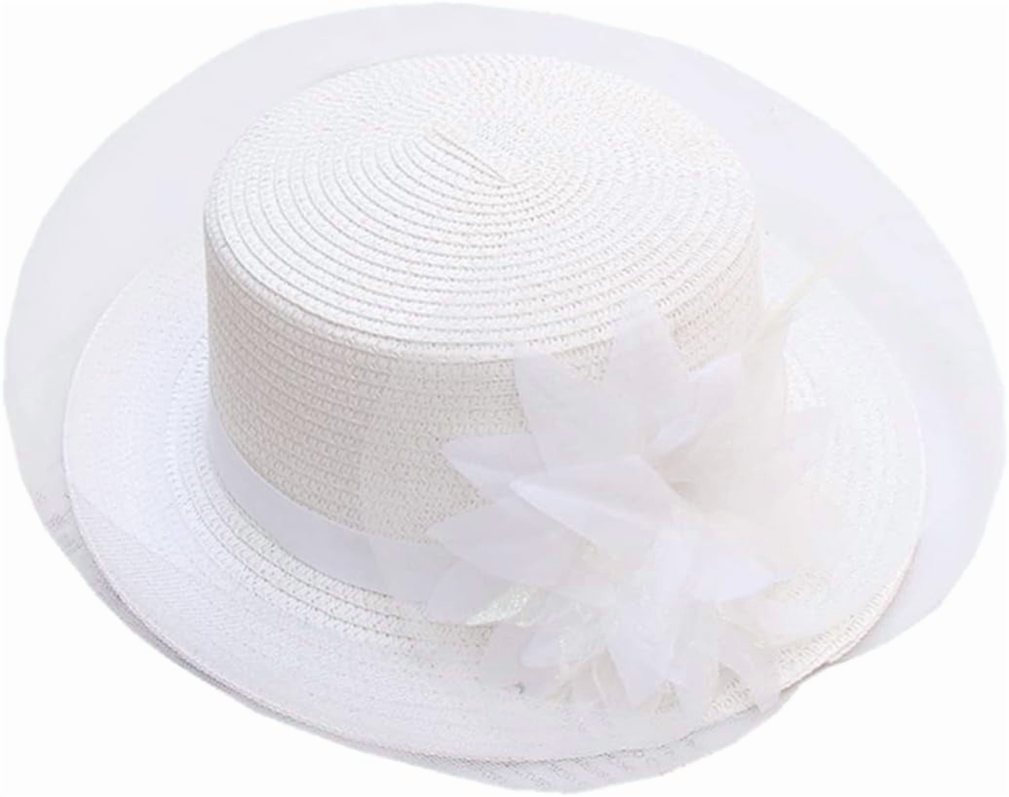 LinYooLi Womens Beach Sun Straw Hat Travel Foldable Brim Summer Party ...