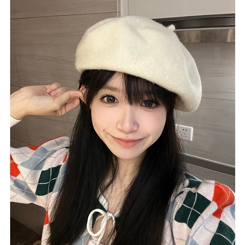 LinYooLi Wool Beadi Hat Female Falling Winter Warm Anti Face Little ...