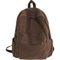 LinYooLi vintage canvas backpack for women men travel backpack solid ...