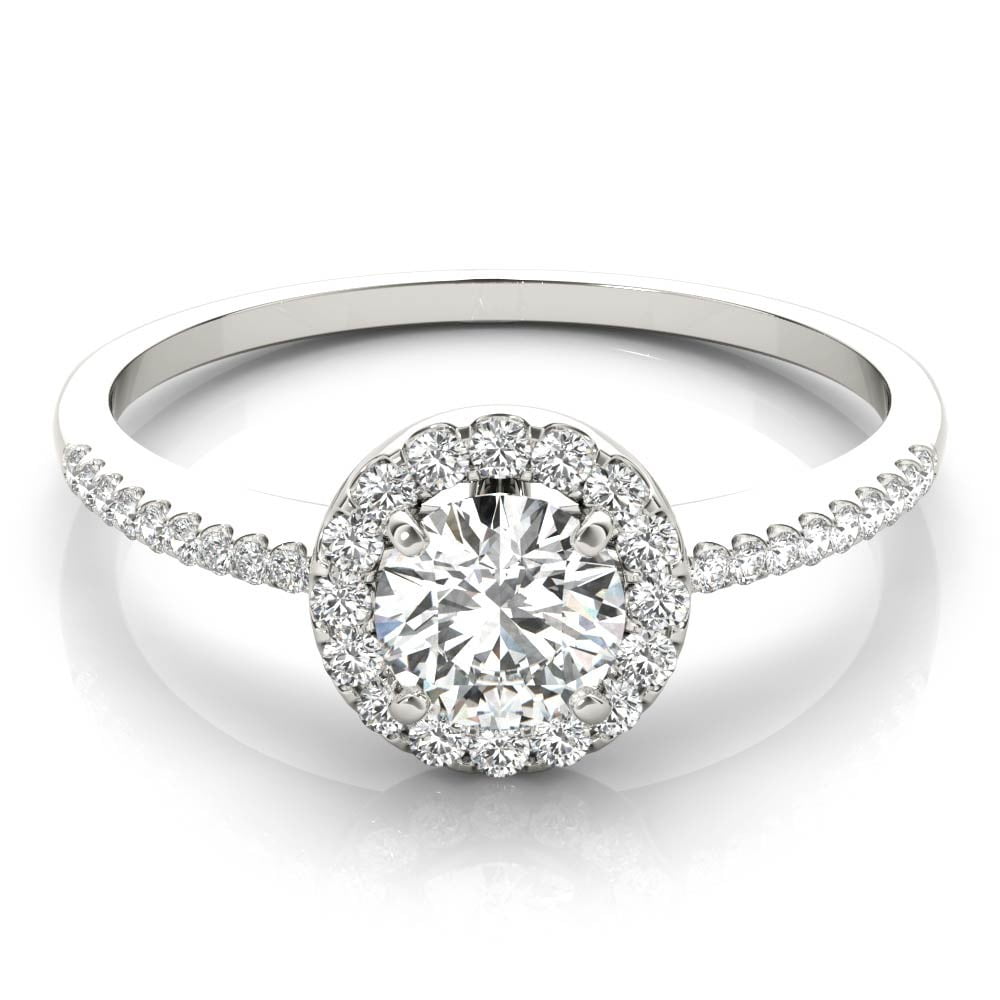 Lina Jewel 1 92 Ct Brilliant Round Cut Diamond Halo Engagement Ring