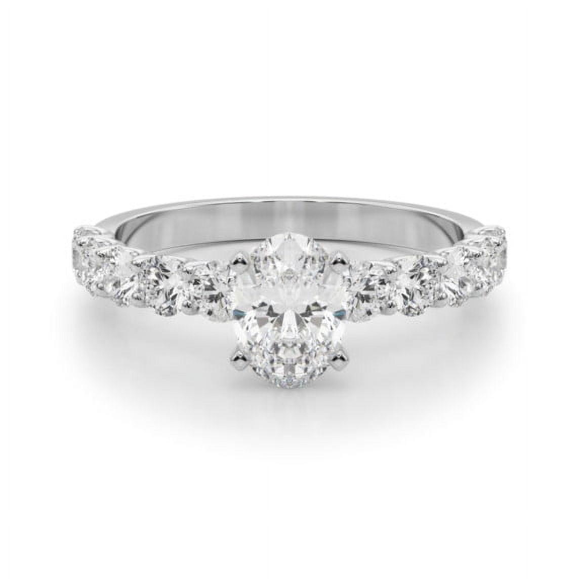 Lina Jewel 14k White Gold Plated 1 81 Ct Oval Cut Diamond Engagement