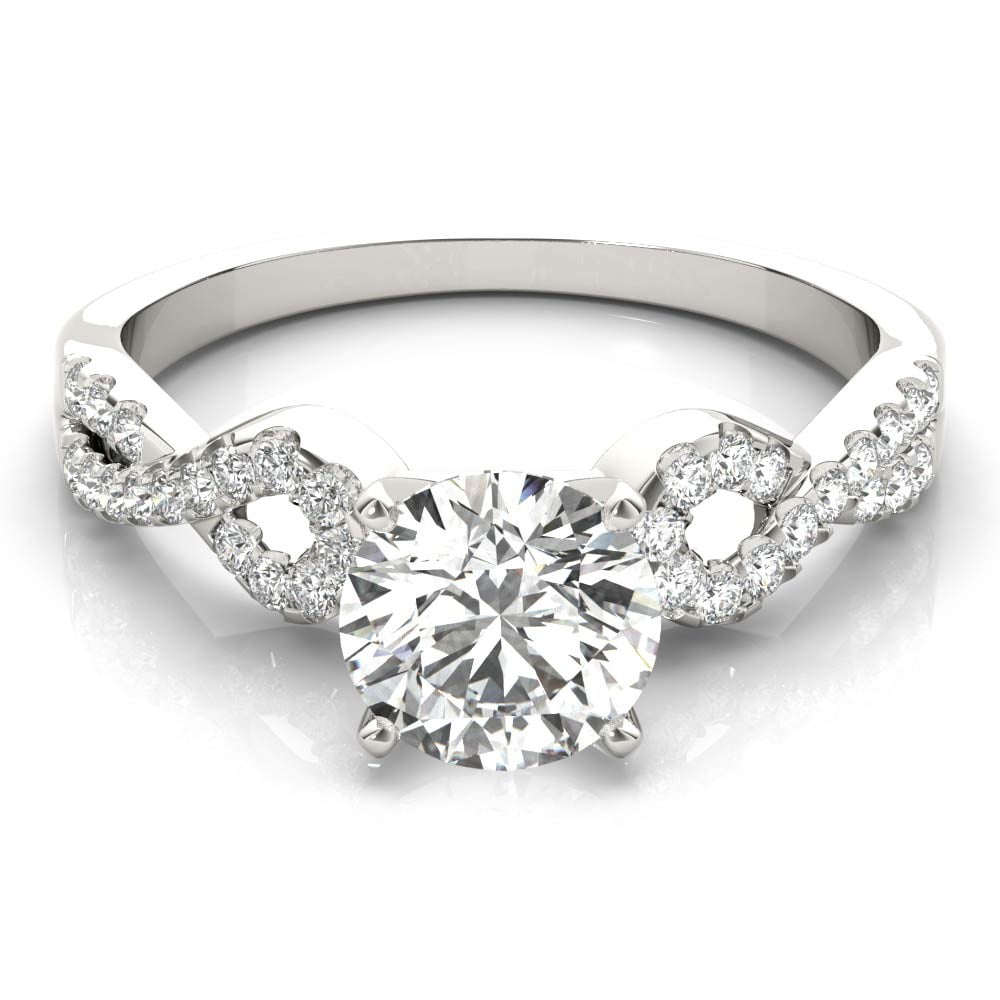 Lina Jewel 14K White Gold Plated 2.13 Ct Brilliant Round Cut Diamond ...