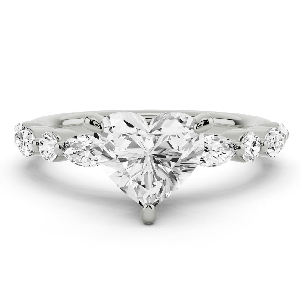 Lina Jewel 2.13 Ct Heart Cut Solitaire Engagement Ring for Her - 14K ...