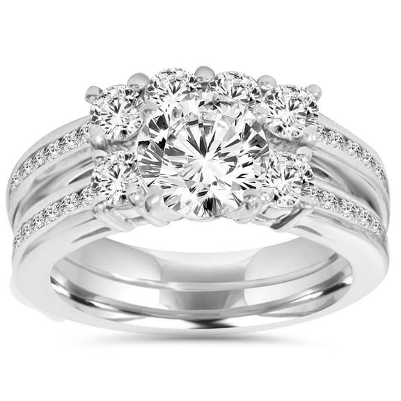 Kiva Jewel Women's Minimal Engagement Band - 0.55 Ct Round Cut Lab ...