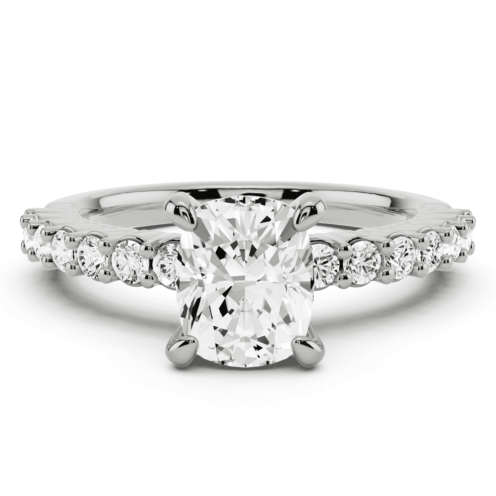 Lina Jewel Engagement Eternity Band Diamond Rings - Cushion Cut 2.13 Ct ...