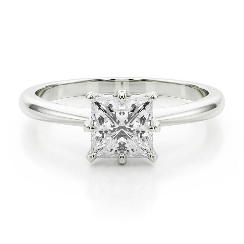 Lina Jewelry 1.92 Ct Princess Cut Solitaire Engagement Ring ...