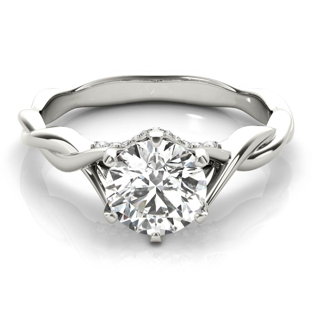 Lina Jewelry 2.02 Ct Brilliant Round Infinity Twisted Cross Over Shank ...