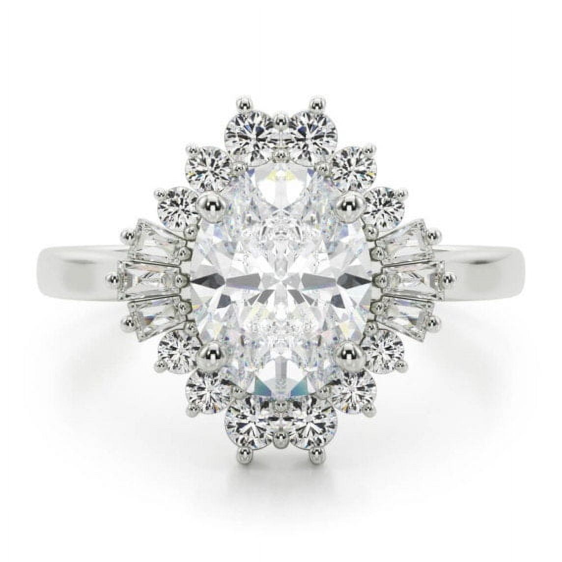 Lina Jewelry 2.02 Ct Oval Cut Moissanite Engagement Ring - Moissanite ...