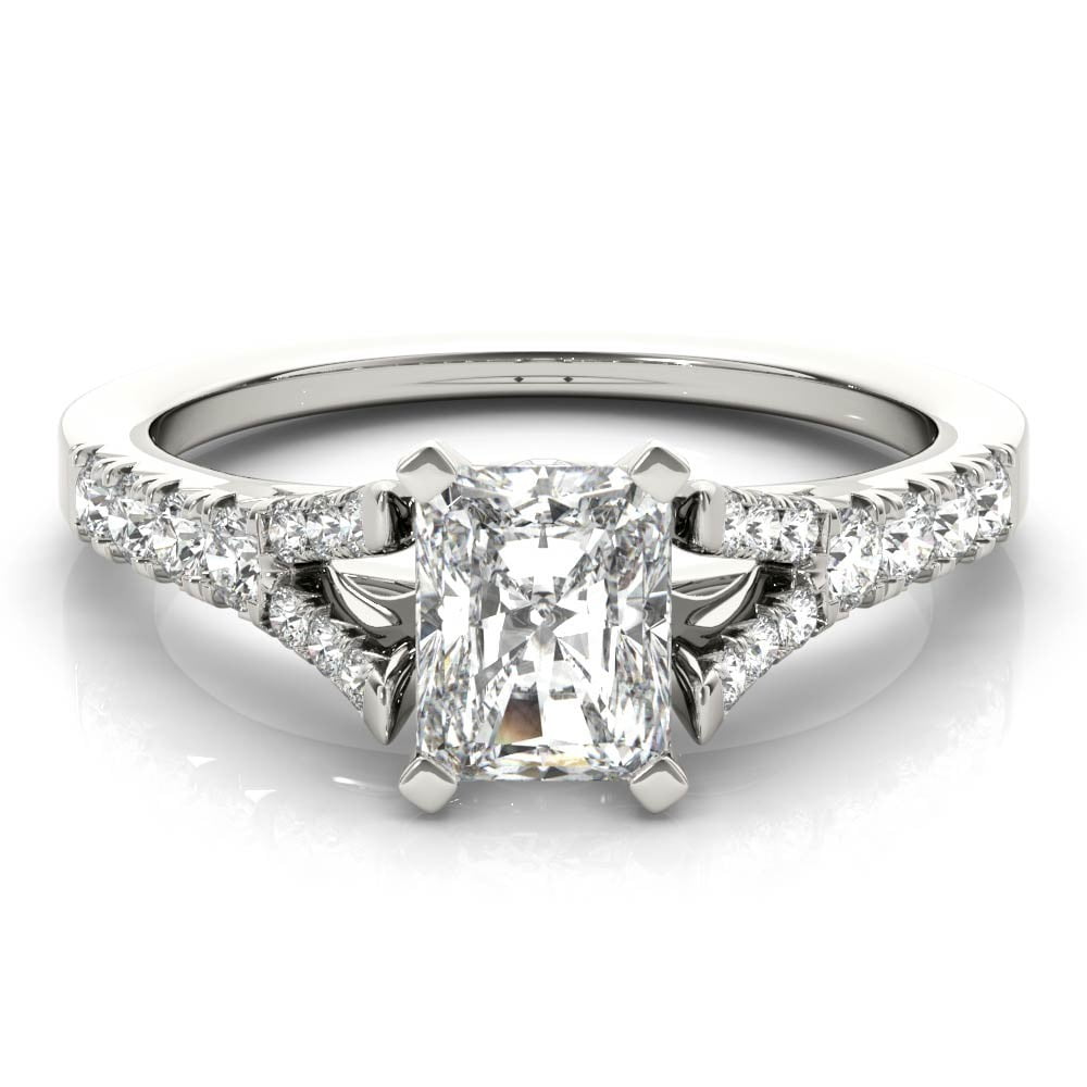 Lina Jewelry 2.02 Ct Radiant Cut Moissanite Ring - Split Shank Eternity Moissanite Ring for ...