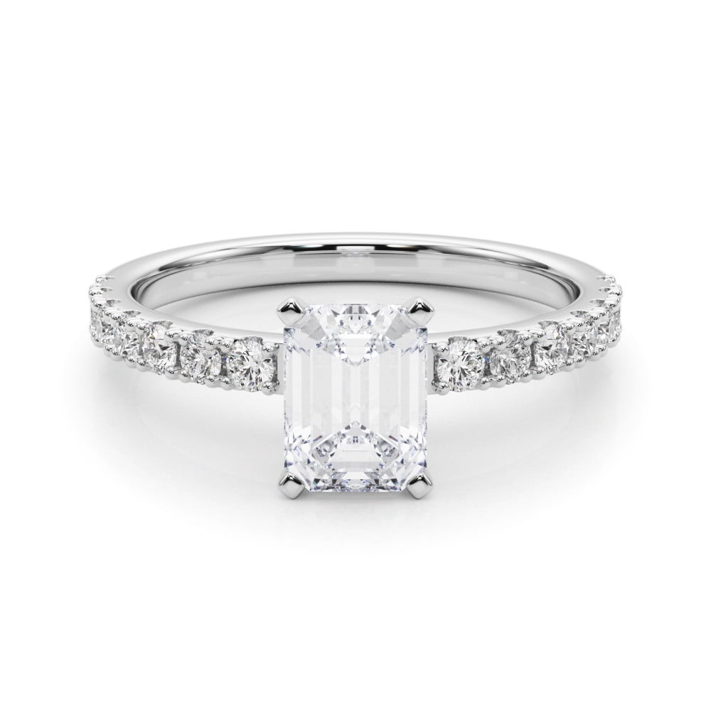 Lina Jewelry 2.13 Ct Emerald Cut Solitaire Engagement Ring - Moissanite ...