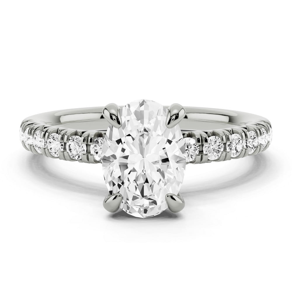 Lina Jewelry 2.13 Ct Oval Cut Solitaire Engagement Ring for Her ...