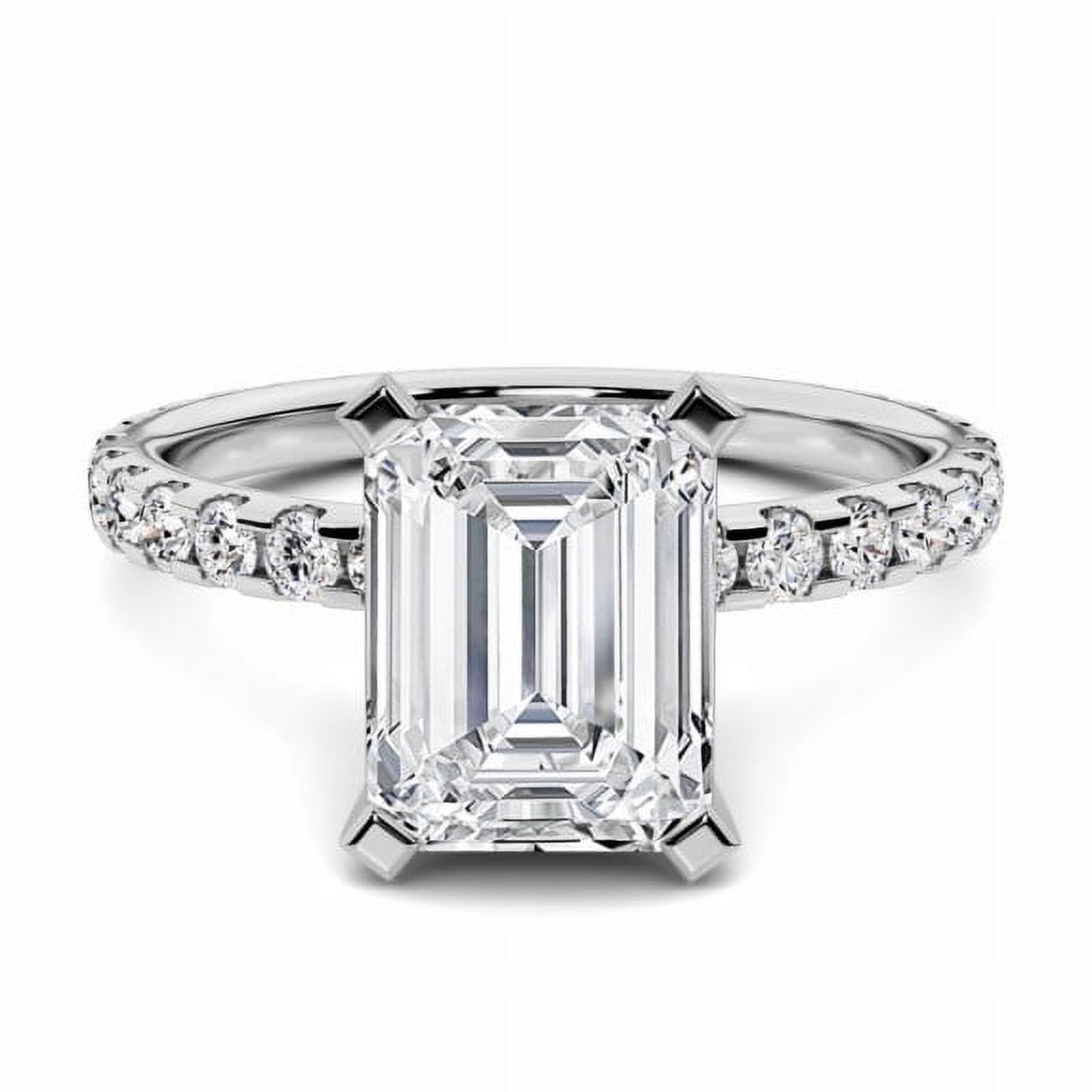 Lina Jewelry 2.24 Ct Emerald Cut Engagement Ring for Women's ...