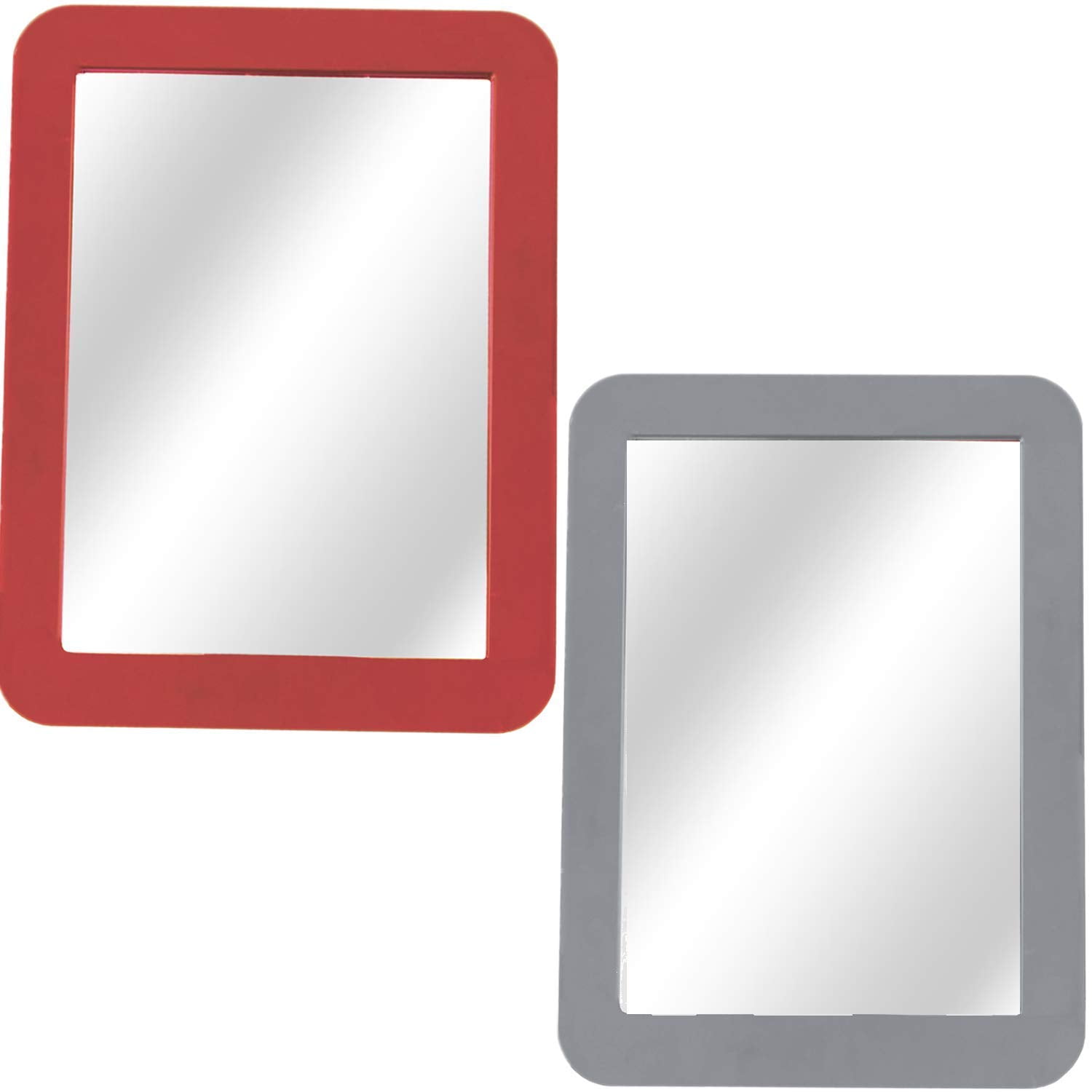 Lina Travel Handheld Red & Grey Selfie Mirror for Portable Use with ...