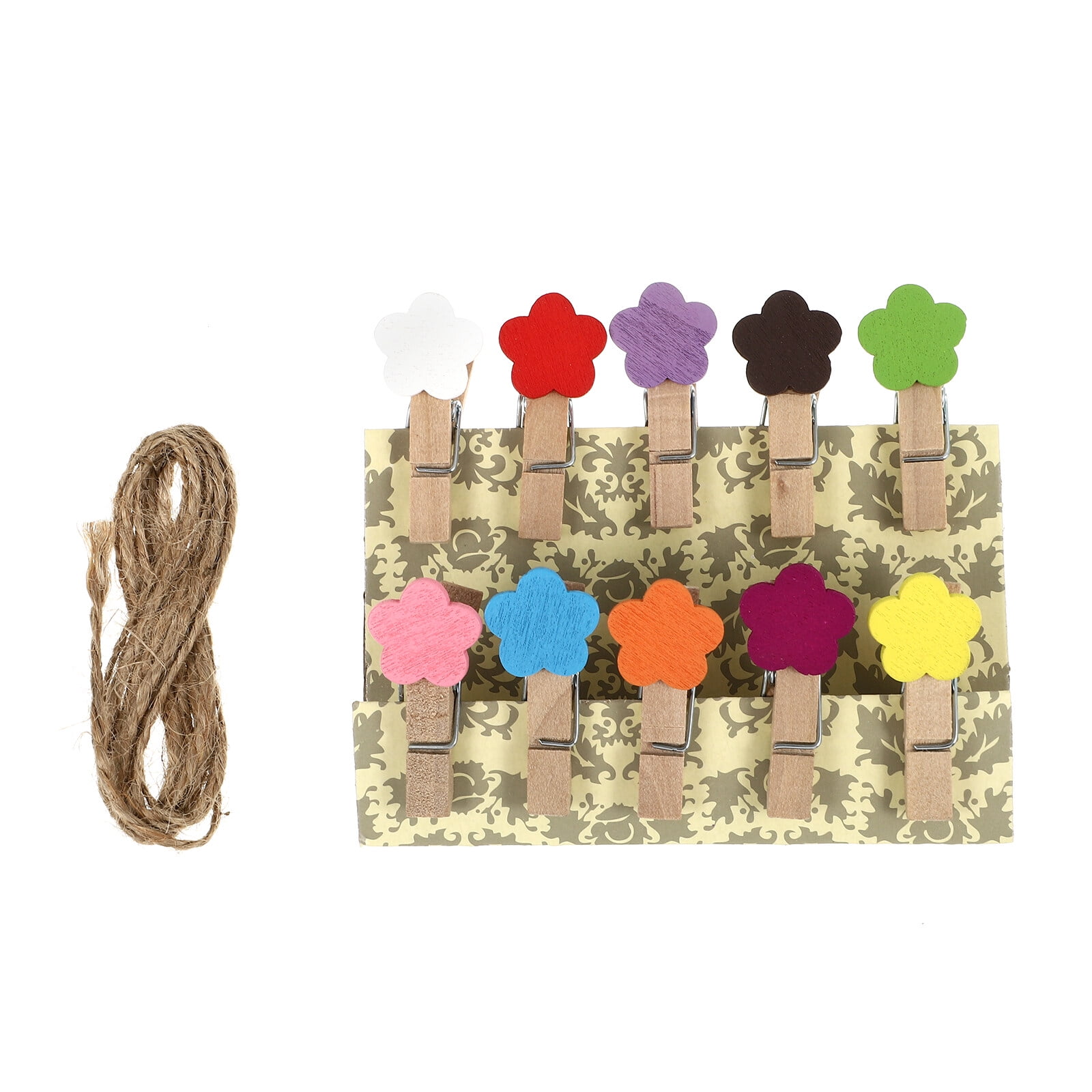 WASHWEPE Cartoon Wooden Picture Clip Multi General Users 10Pcs 1.4x0 ...