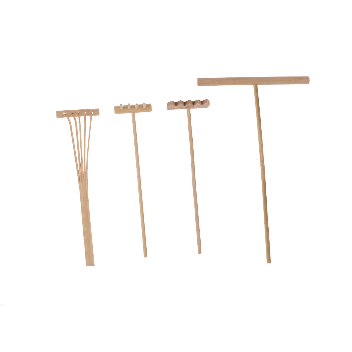 Linaichen Bamboo Rake 4pcs Zen Sand Rakes for Home Office Table ...