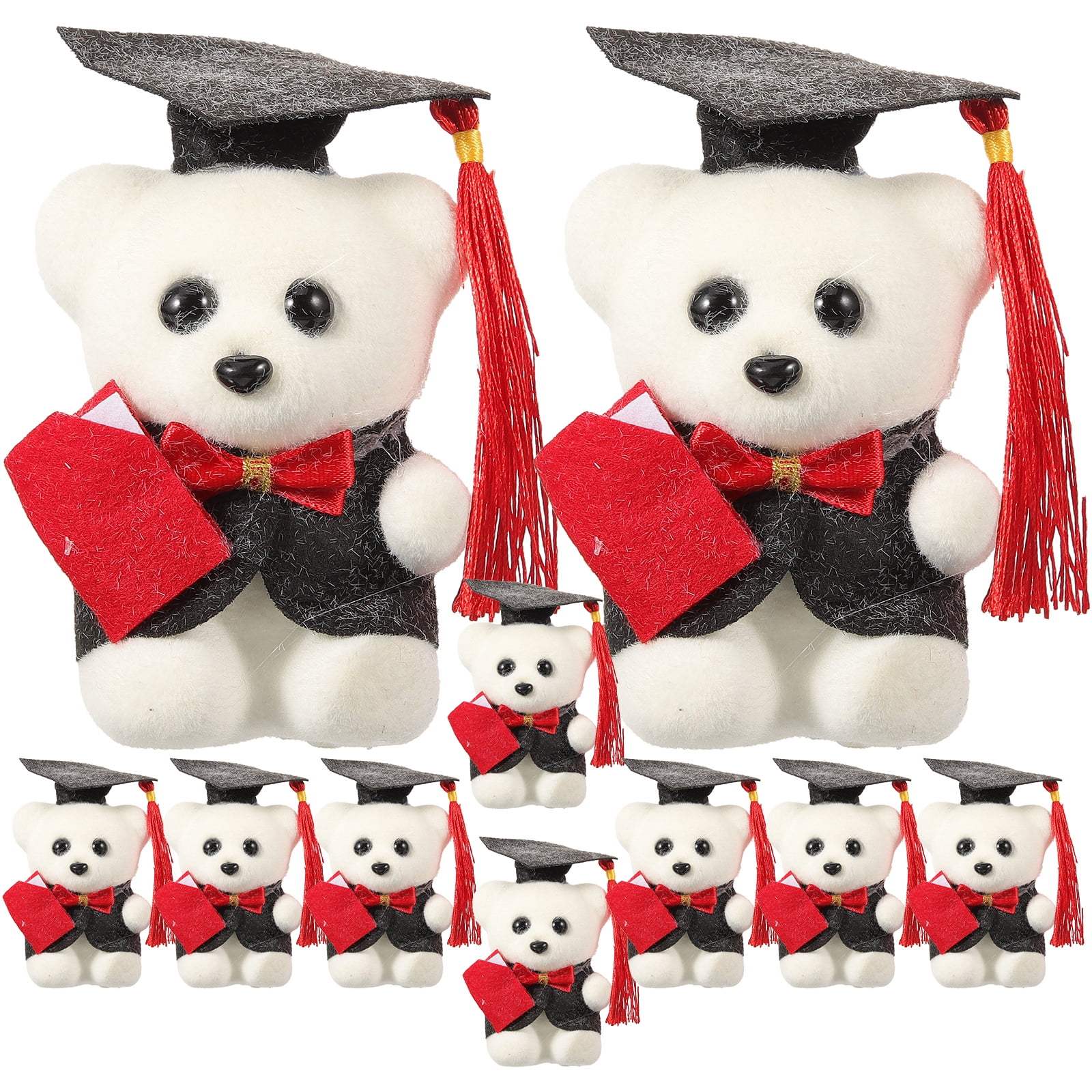 Linaichen Bear Graduation Bears 3.54" Stuffed Black Cap Dolls DIY ...