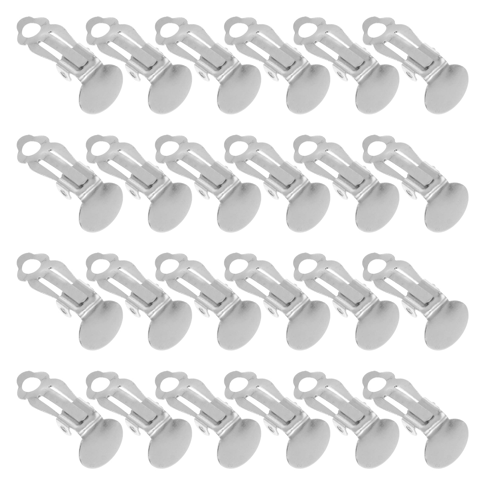 Linaichen Clip-on Earring Base 100Pcs Clip-on Earring Base Safe Non ...